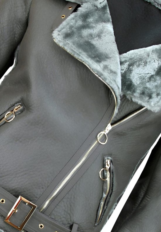 Imitatie Lammy Coat Dames - Grijs | bol