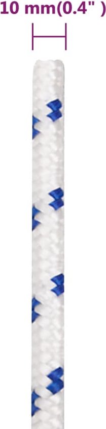 vidaXL - Boot - touw - 10 - mm - 25 - m - polypropyleen - wit | bol