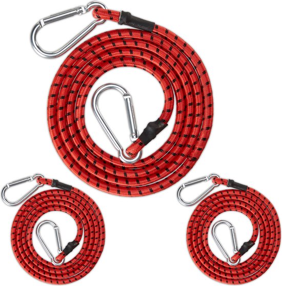 snelbinder met haak - set van 3 - auto - fiets - spanelastiek - 175 cm ...