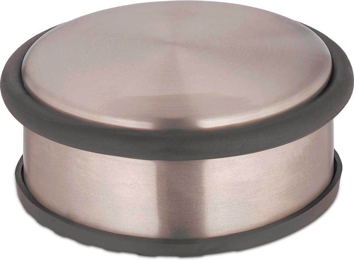 Relaxdays deurstopper rvs - deurstop binnendeur - rond - zonder boren ...