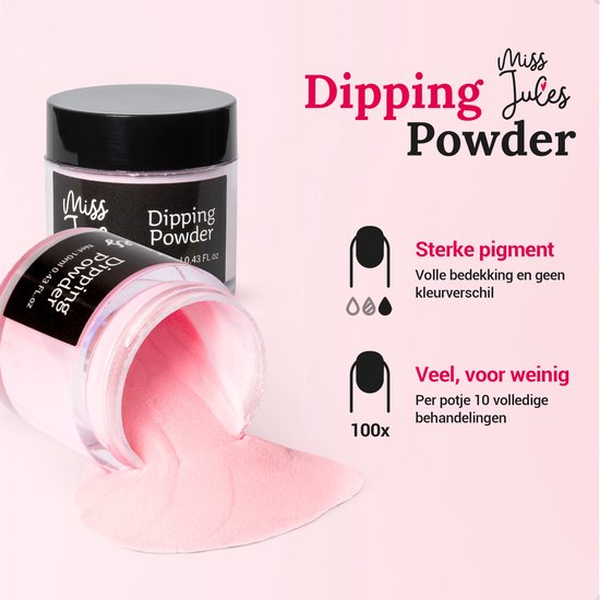 Miss Jules® Complete Set - Dipping Powder Starters Kit - 6 Kleuren Roze ...