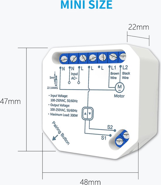 Slimme Rolluik schakelaar - module met afstandsbediening | Inbouw ...