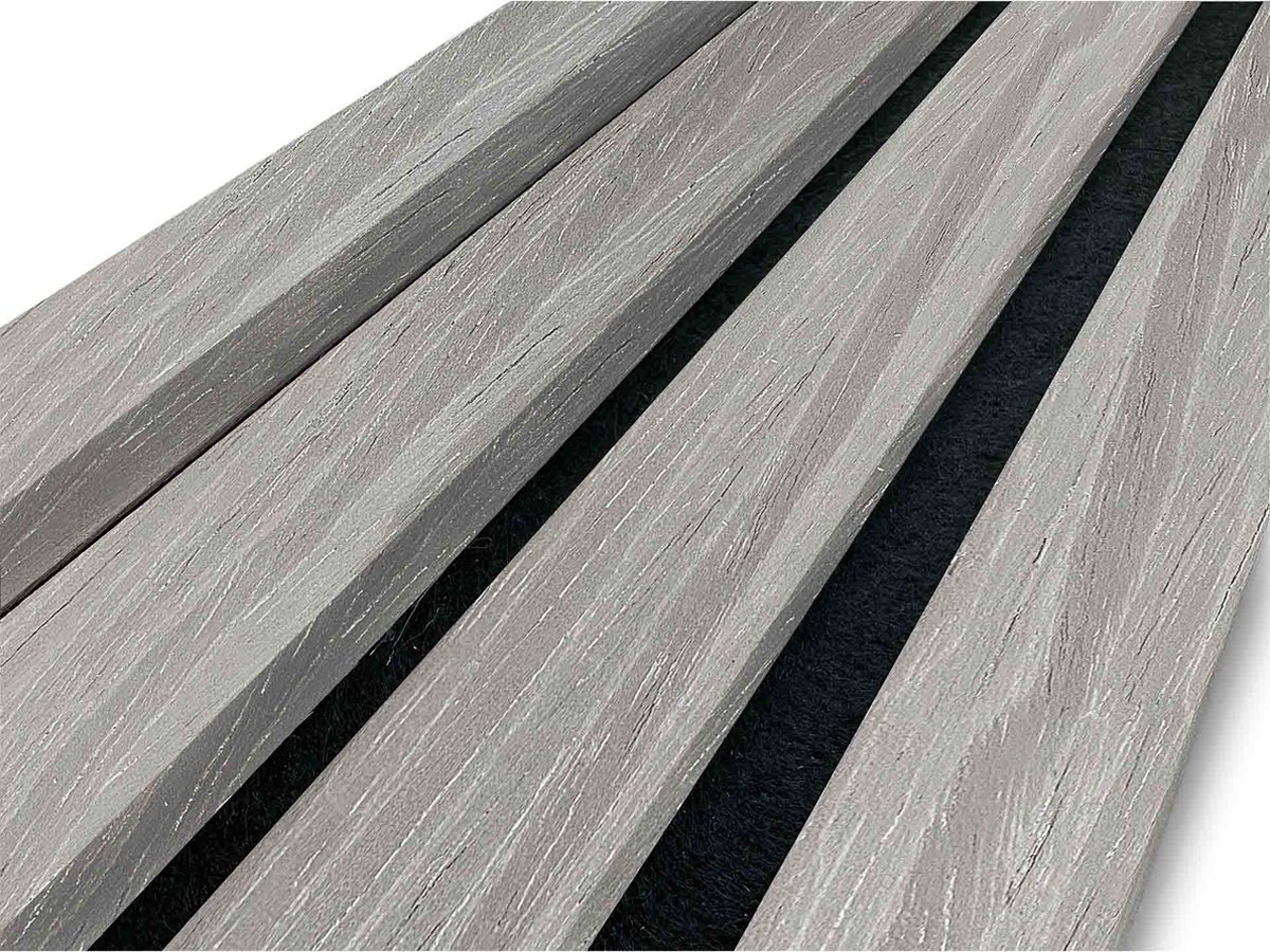 Adeqo Akupanel - Akoestisch Wandpaneel - Grijs Eiken 240 x 60cm - Hout ...