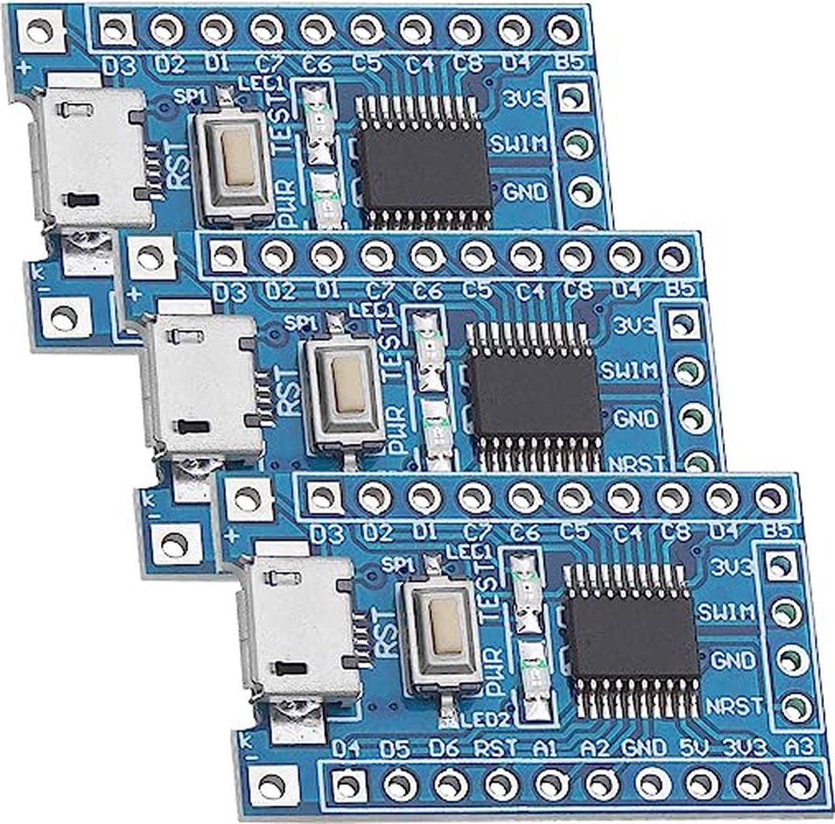 AZDelivery 3 x ARM STM8S103F3P6 8-bit minimum systeem Microcontroller ...