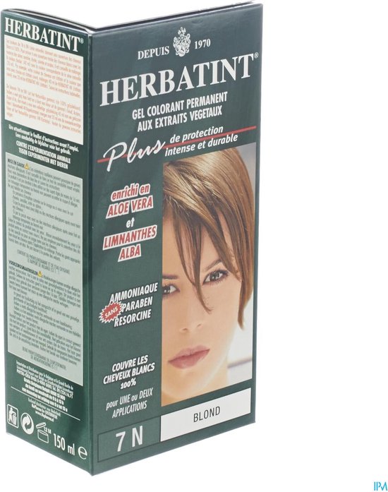 Herbatint 7N Blond – 100% biologische, permanente vegan haarkleuring ...
