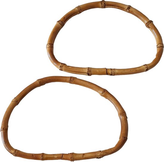 Handvatten-Tas hengsel-Bamboe-Naturel-Half Rond-16x1x12.5 cm-Per Paar ...