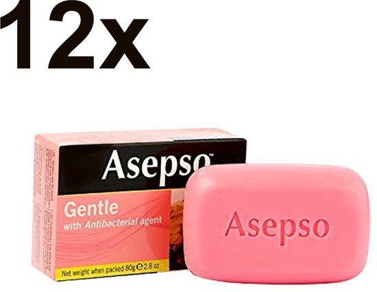 Asepso - Gentle - Antibacteriële - Handzeep - 12x 80g ...