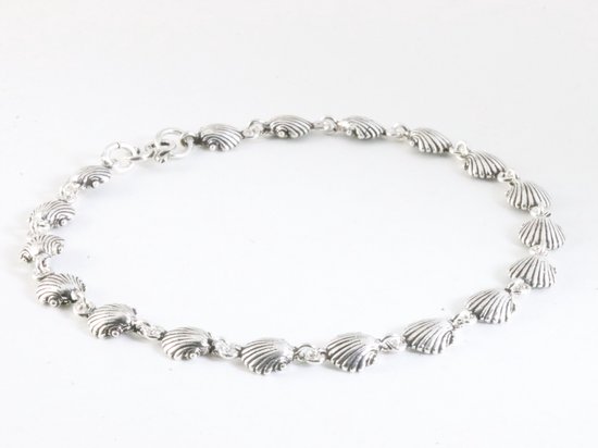 Zilveren enkelband met schelpjes | bol