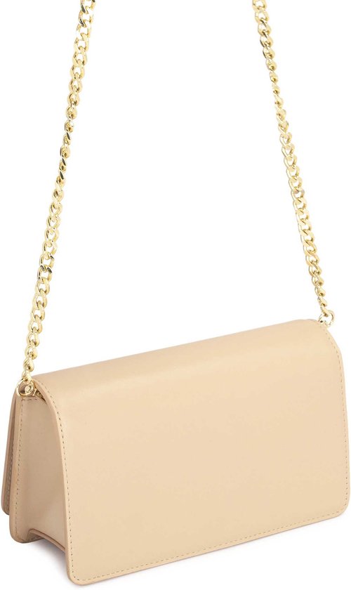 Leather rectangular bag on a gold chain | bol