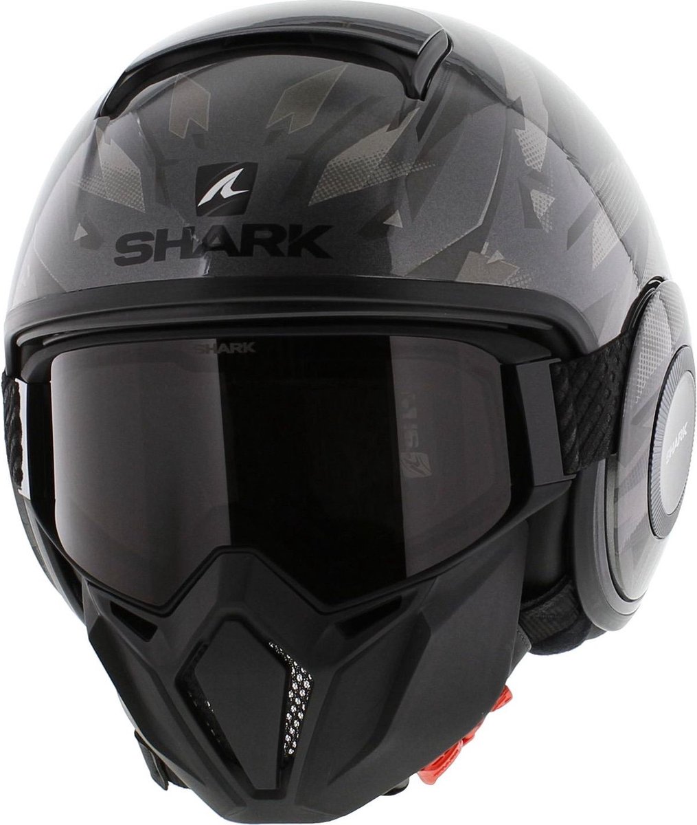 Shark Helm Street Drak Kanhji glans antraciet zwart | bol.com