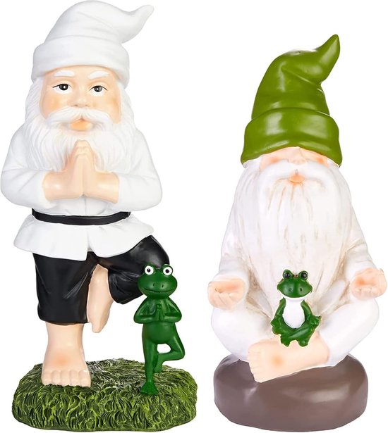 BRUBAKER Yoga Tuinkabouters Set Boompose en Kleermakerzit - Kabouters ...