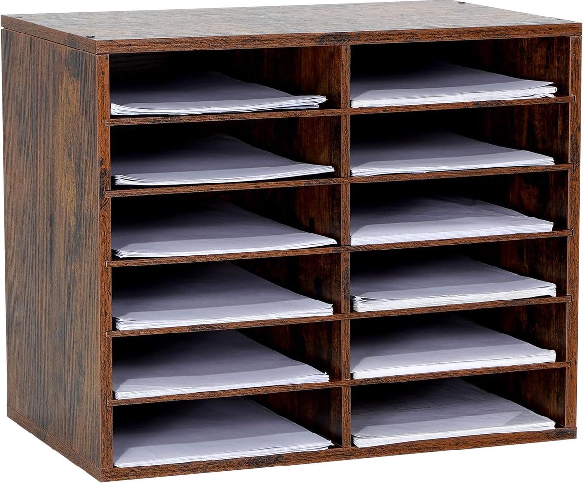 Bureau-organizer zwart grote brievenbak A4 stapelbaar horizontaal ...