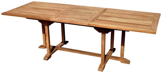 Tuintafel Teak uitschuifbaar 180/240x90cm Lesli Living | bol.com