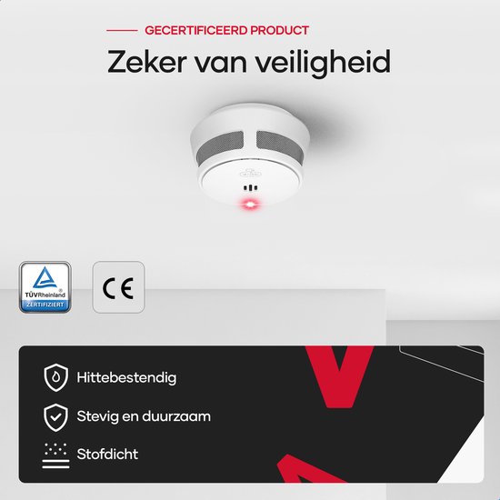 SAVS S10 Rookmelder 3-pack - 3 Rookmelders - 10 jaar batterij - Met ...