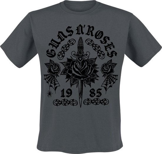 Guns N' Roses Rose Tattoo T-shirt actraciet M - Katoen - Band merch ...