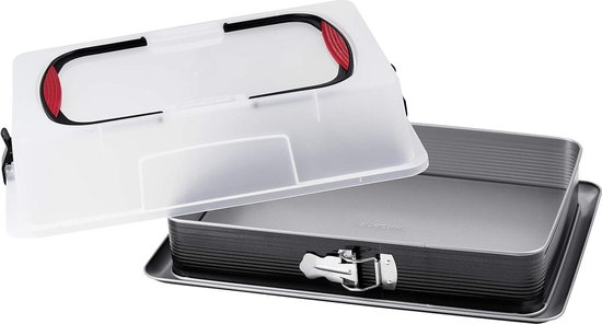 Rectangular Baking Pan with Lid and Non Stick Coating - High Rim and ...