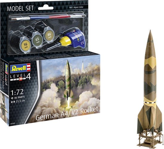 1:72 Revell 63309 Duitse A4/V2 Raket - A4 (V2) Missile - Model Set ...