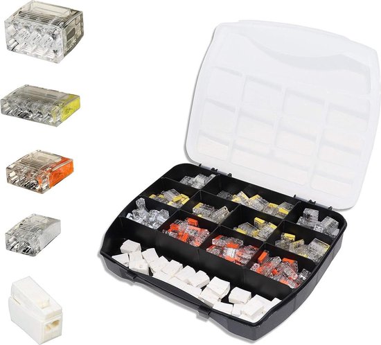 Assortiment steekklemmen in praktische doos - 300-delig set met ...