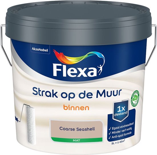 Flexa - Strak op de Muur Binnen Muurverf Mat - Coarse Seashell - Kleur van het jaar... | bol