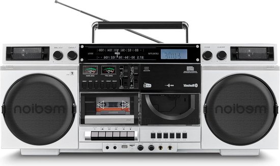 Retro boombox met cd-speler jaren 80 groot USB SD cd cassette MC DAB+ ...