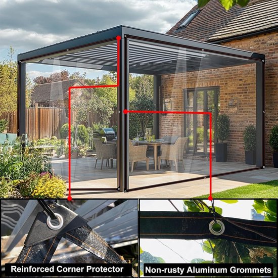 Transparant Waterdicht Zeil 2M X 6M | Waterdicht Dekzeil met Oogjes ...