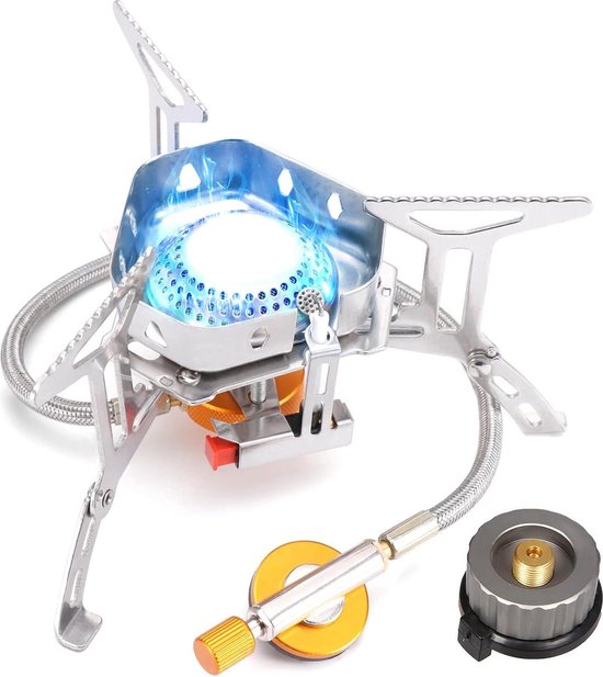 Opvouwbaar Campingkooktoestel Piëzo-ontsteking Winddicht Gasbrander ...
