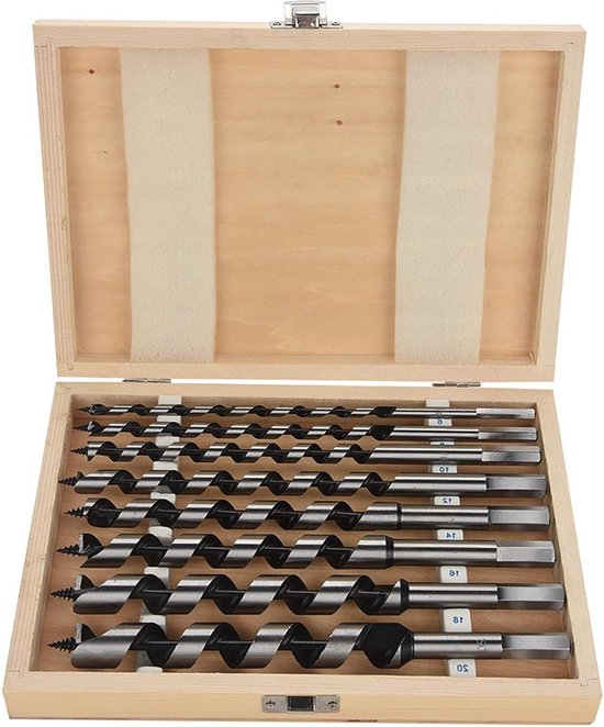 8-delige hex-boor houtboor set - diameter 6 mm 8 mm 10 mm 12 mm 14 mm ...