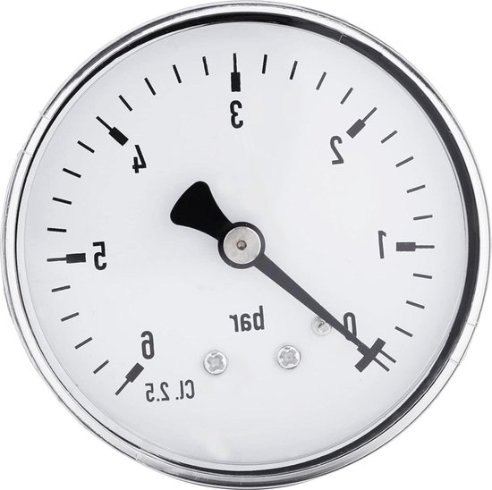 Waterdrukmeter 14 NPT Back Mount 06 bar manometer - waterbrandstof ...