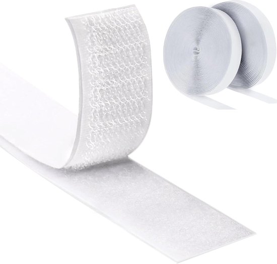 Velcro Strip 8M Self Adhesive Polyester White - Tear Resistant Nylon ...