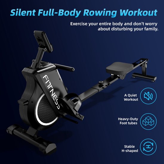 Roeitrainer - Magnetische roeimachine - met LCD-scherm en 8 ...