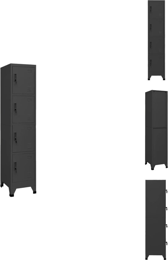 vidaXL Lockerkast - Lockerkasten - Opbergkast - Kast - Lockerkast ...