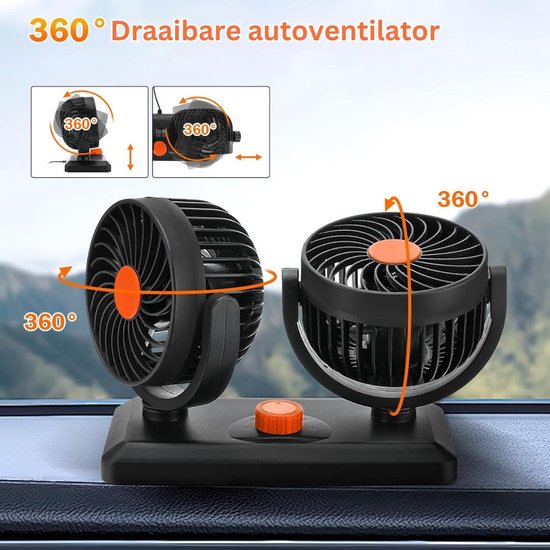 Usb Ventilator - Auto Ventilator - Airco - Zwart | bol