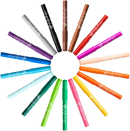 Bic Kids Viltstift Visacolor XL Ecolutions 48 stiften in een metalen ...