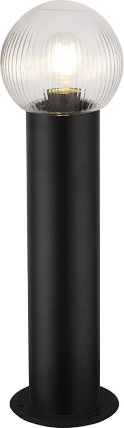 Olucia - Aluminium buitenlamp zwart, Chris, IP44 - Vorm: Bol | bol