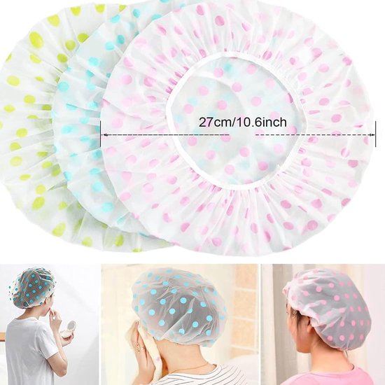 Douchemuts Set van 6 voor Dames - Perfect voor Douchen, Spa, en Reizen ...