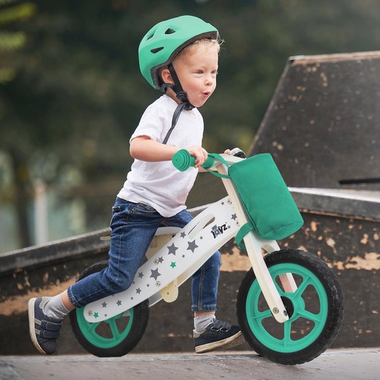 Groene Houten Loopfiets voor Kinderen vanaf 2 Jaar - Verstelbaar Zadel ...