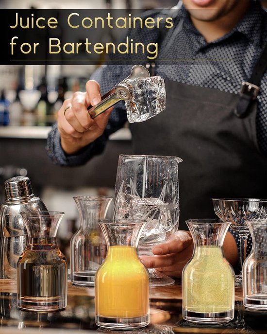 Waterkaraf Individuele 250ml Set van 6 - Minikaraf 12x66cm voor het ...