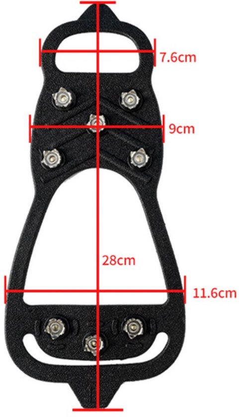 SnowStep - Grip Schoenspikes - Antislip Spikes voor onder schoenen - Maat 41-44 -... | bol