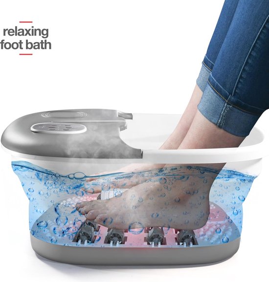 Voet Spa met Warmte en Massage, Opvouwbare Massager met Bubbels en ...