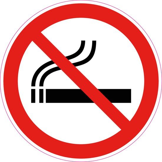 15 Stickers van 5 cm | Verboden te Roken Stickers | Roken verboden zijn ...