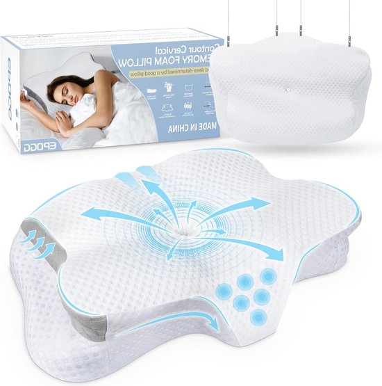 Ergonomisch Traagschuim Nekkussen - Orthopedisch Zijslaapkussen voor Rug- en... | bol