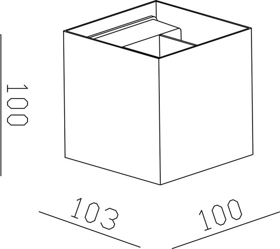 D'Lite LED Wandlamp Elingen Aluminium Zwart 4.9W 290lm - 830 Warm Wit | bol