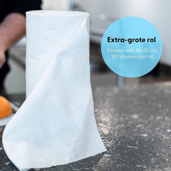 Herbruikbare keukenrol - Schoonmaakdoek - 100% viscose ...