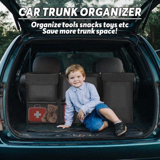 Auto-kofferbak-organizer, opbergtas met ritssluiting, kofferbaktas ...