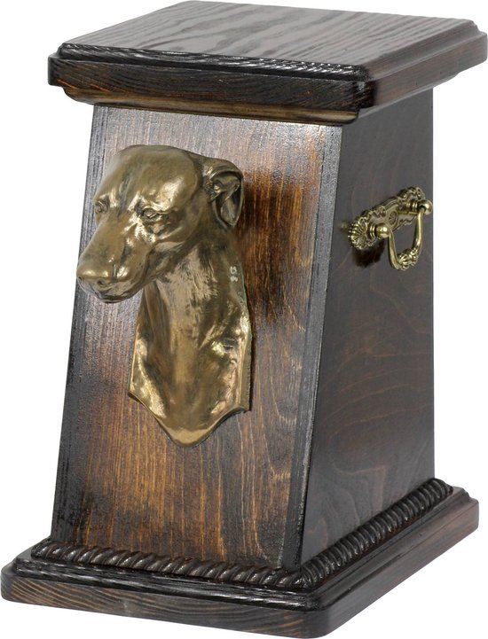 Elegante urn hond voor hondenas met whippet beeldje en buste | bol
