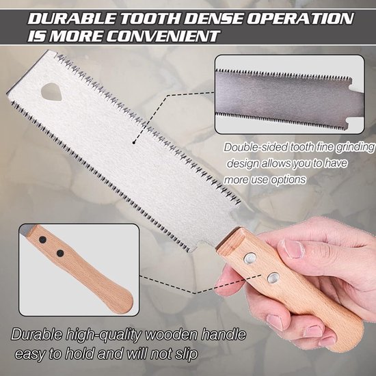 Kleine handzaag - Japanse zaag - trekzaag - tweesnijdig - houten ...