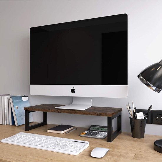 Laptop verhoger Hout Vintage Monitor Stand Houder - PC Laptop Computer ...