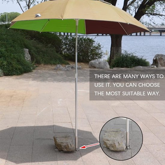 Parasolvoet Grondpen voor strandparasol en balkonleuningen - Afneembare ...