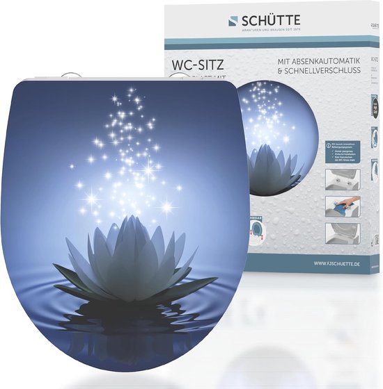 Abattant WC SCHÜTTE Abattant WC Duroplast HG WATER LILY brillant avec ...