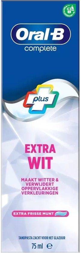Oral-B Complete Extra White tandpasta 75 ml - Extra frisse munt - Oral ...